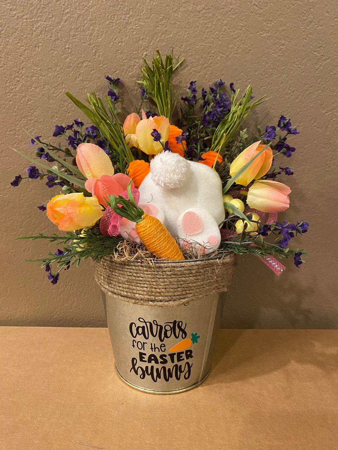Easter Centerpiece, Easter Bunny Centerpiece, Bunny Bottom Centerpiece ...
