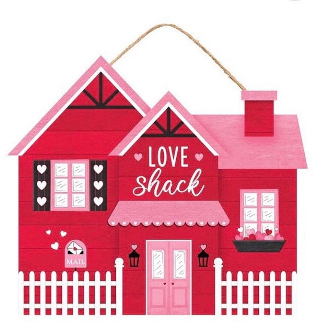 Valentine’s Day Sign, Valentine Sign, Love Shack Sign, Heart Sign ...