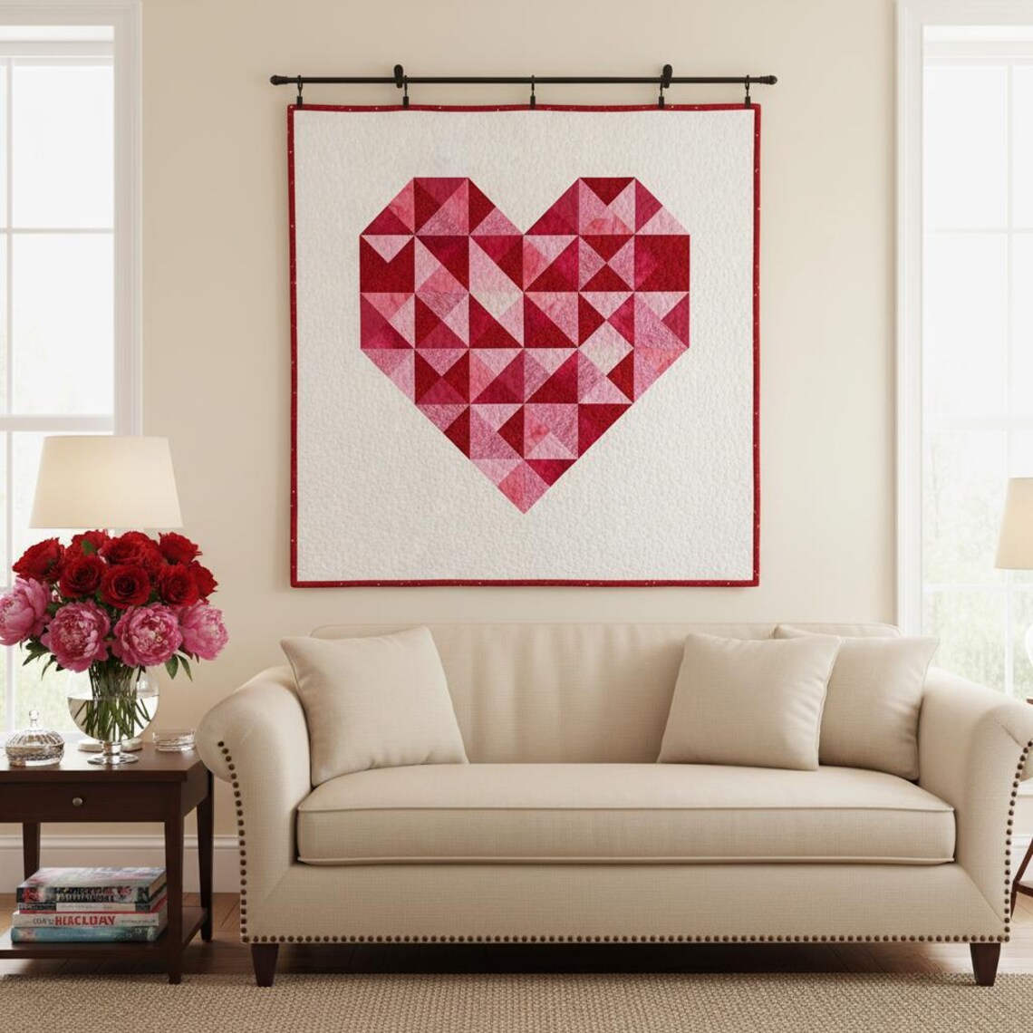 Handcrafted Big Heart Lots of Love Quilt 34-1/2” X 34-1/2” - Etsy