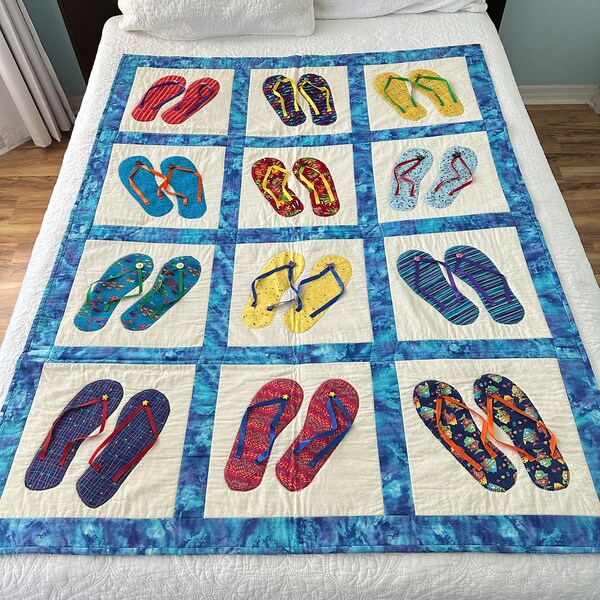 Flip Flop Applique - Etsy