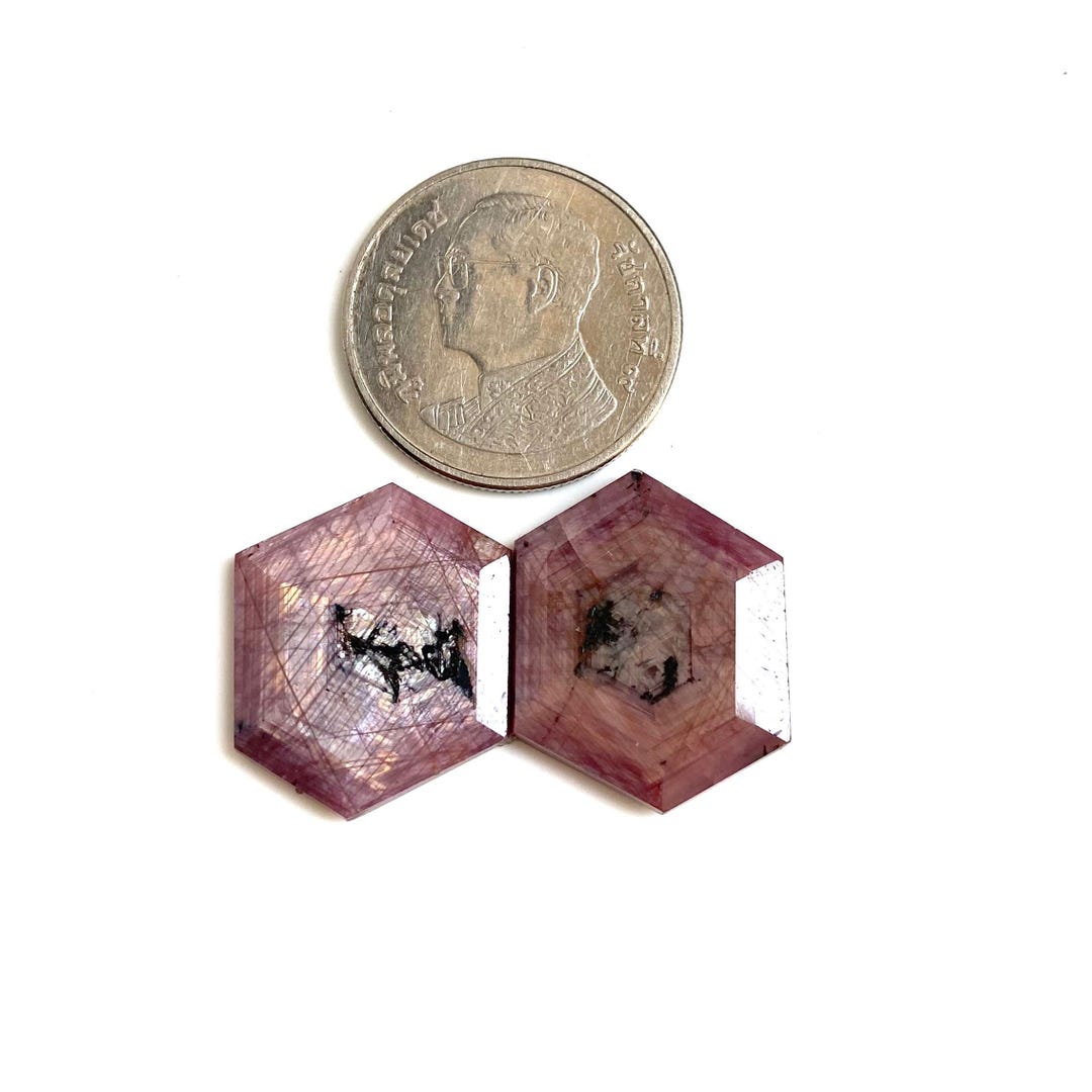 Geometric Ruby Sheen Cabochon, Step Cut Gemstone 18-18MM) - Etsy