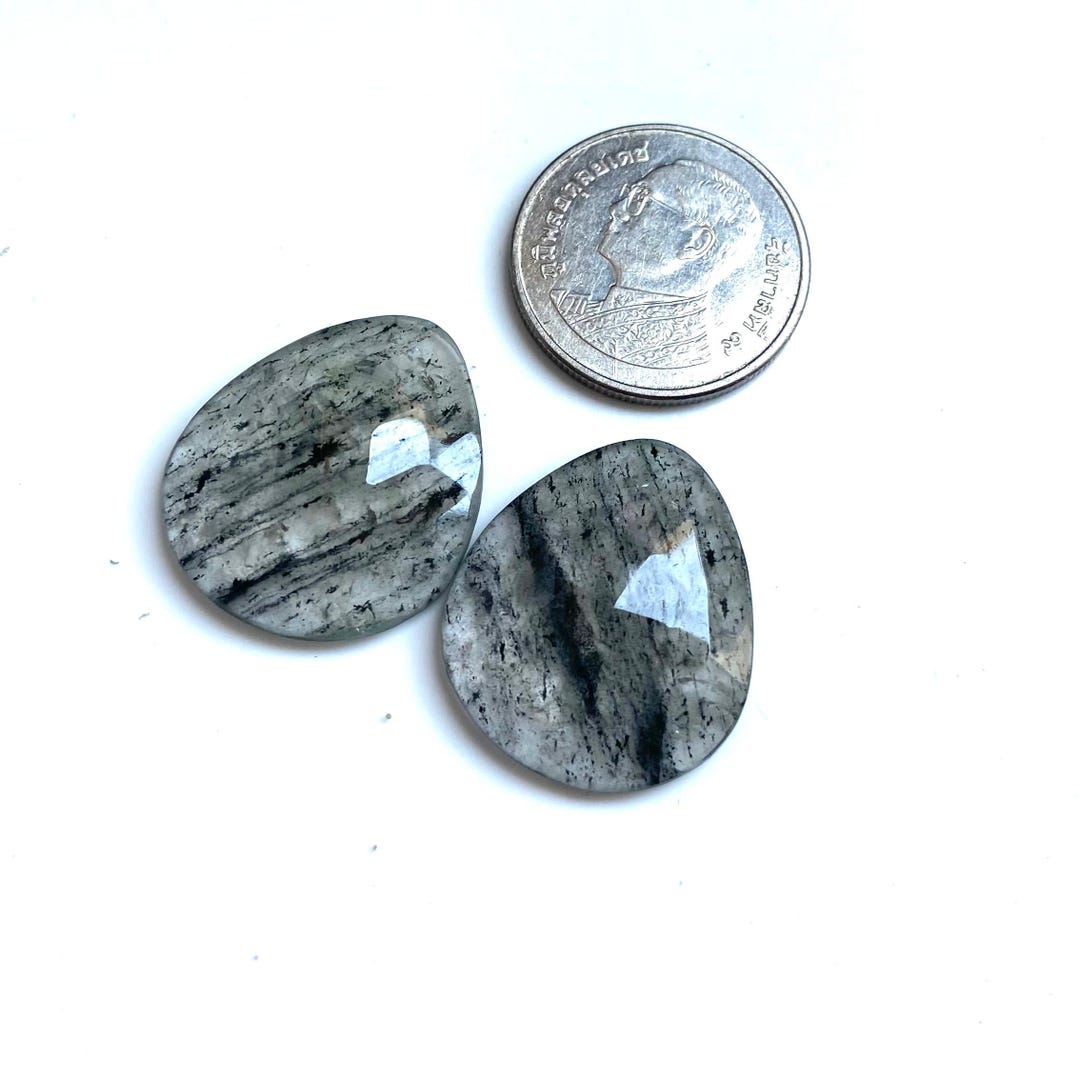 Black Rutile Quartz Fancy Shape Rose Cut | Black Rutile Quartz Rose Cut ...