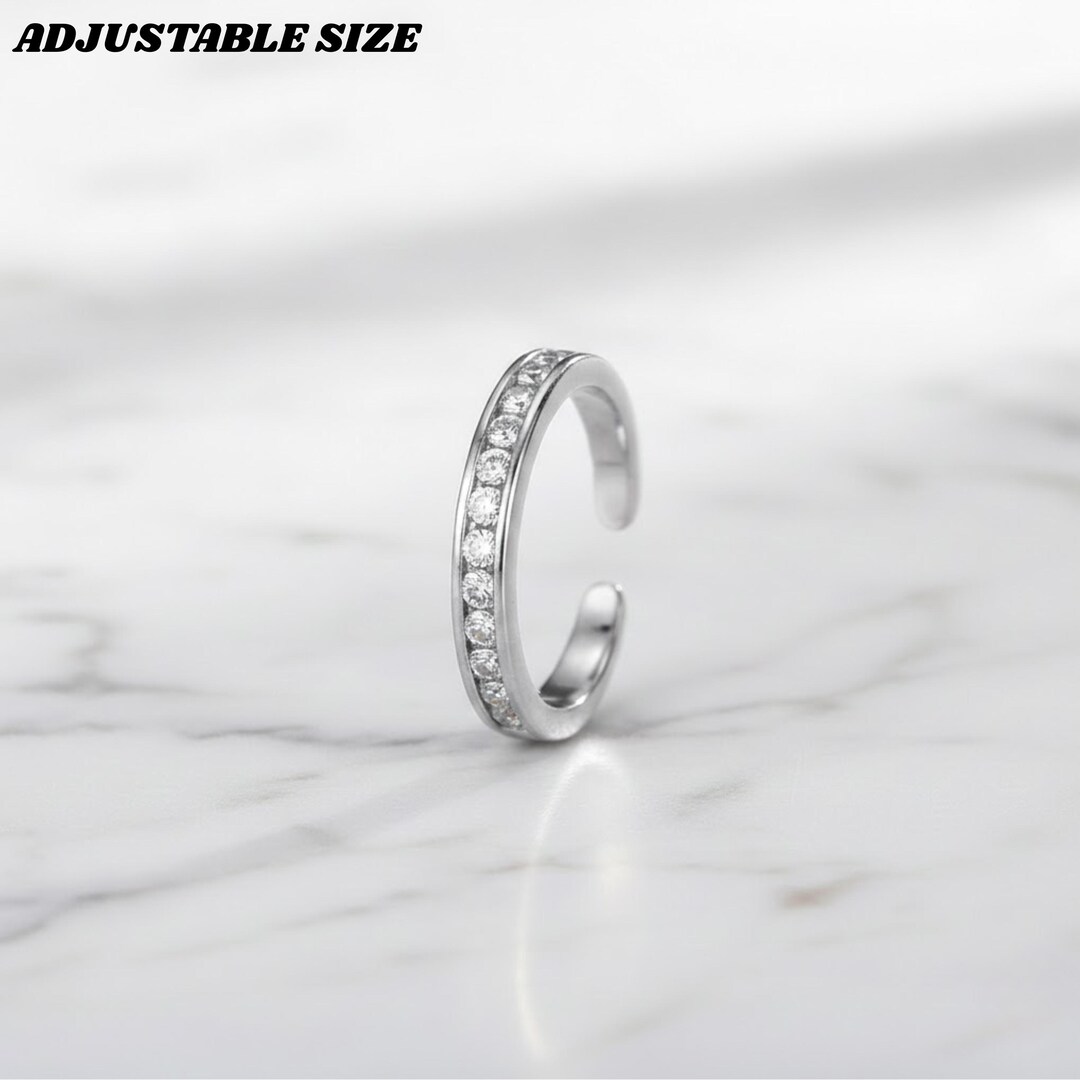 Toe Rings for Women, Adjustable Crystal Toe Ring, Rose Gold Band ...