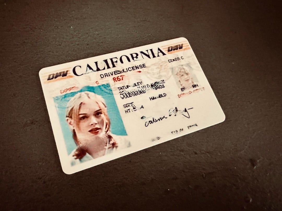 Scream 1996 Tatums Drivers License Prop RARE We Craven Scream 7 - Etsy