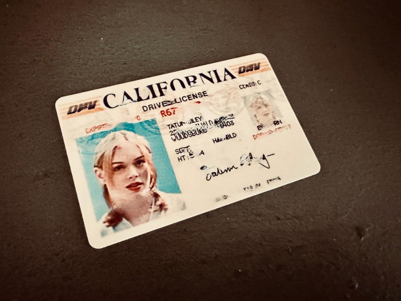 Scream 1996 Tatums Drivers License Prop RARE We Craven Scream 7 - Etsy