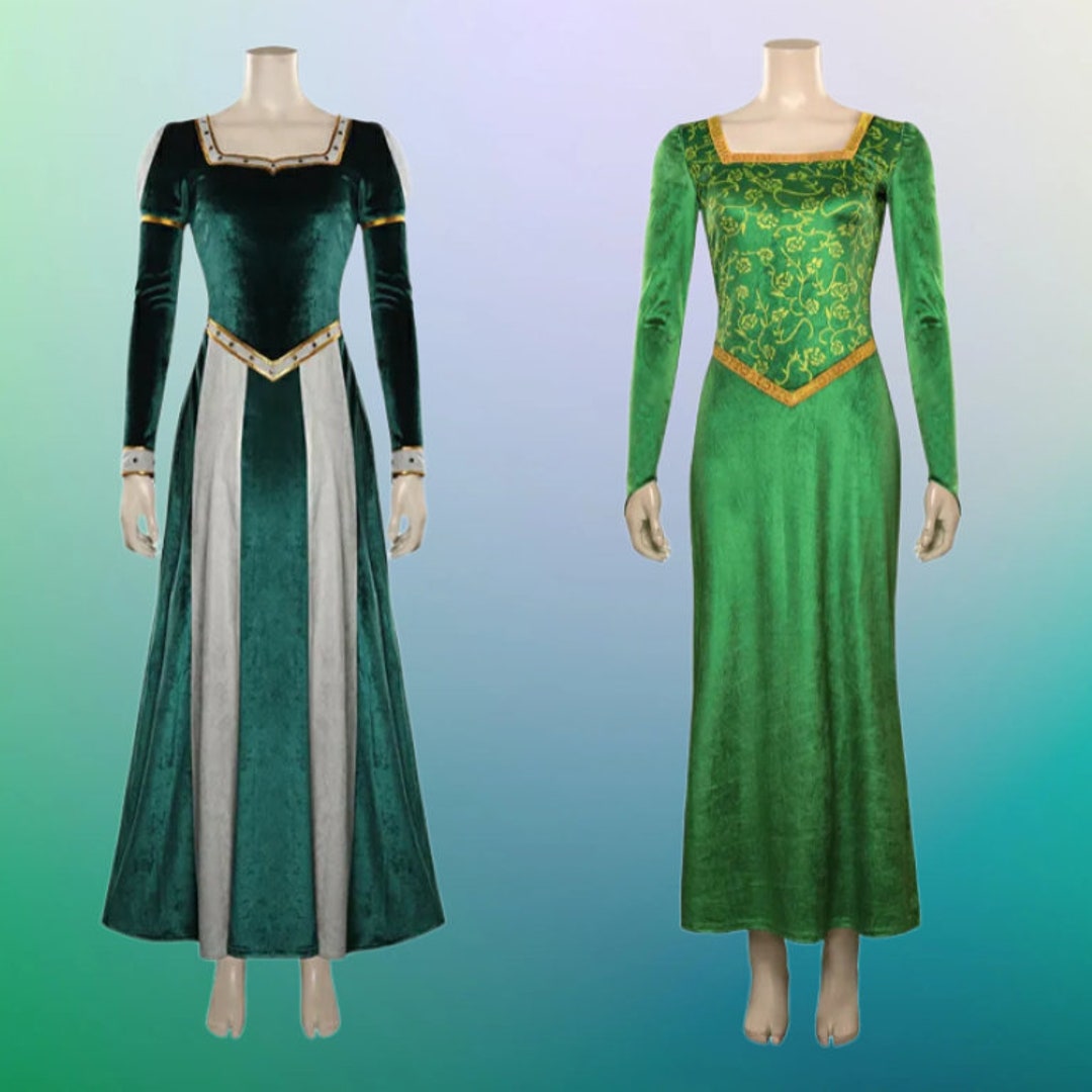 Princess Fiona Cosplay Costume/ Cartoon Green Square Collar - Etsy