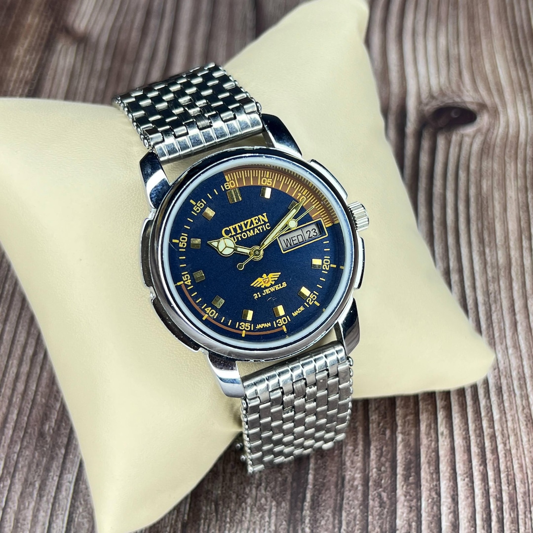 Stainless Steel Citizen Automatic, Day-date,blue Colour Dial ...