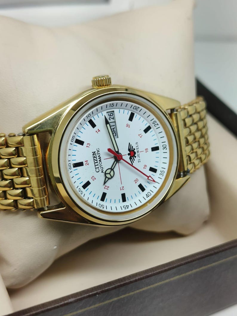 Vintage Rare 1980 Citizen 7 Eagle Automatic Gold Plated Day/date ...