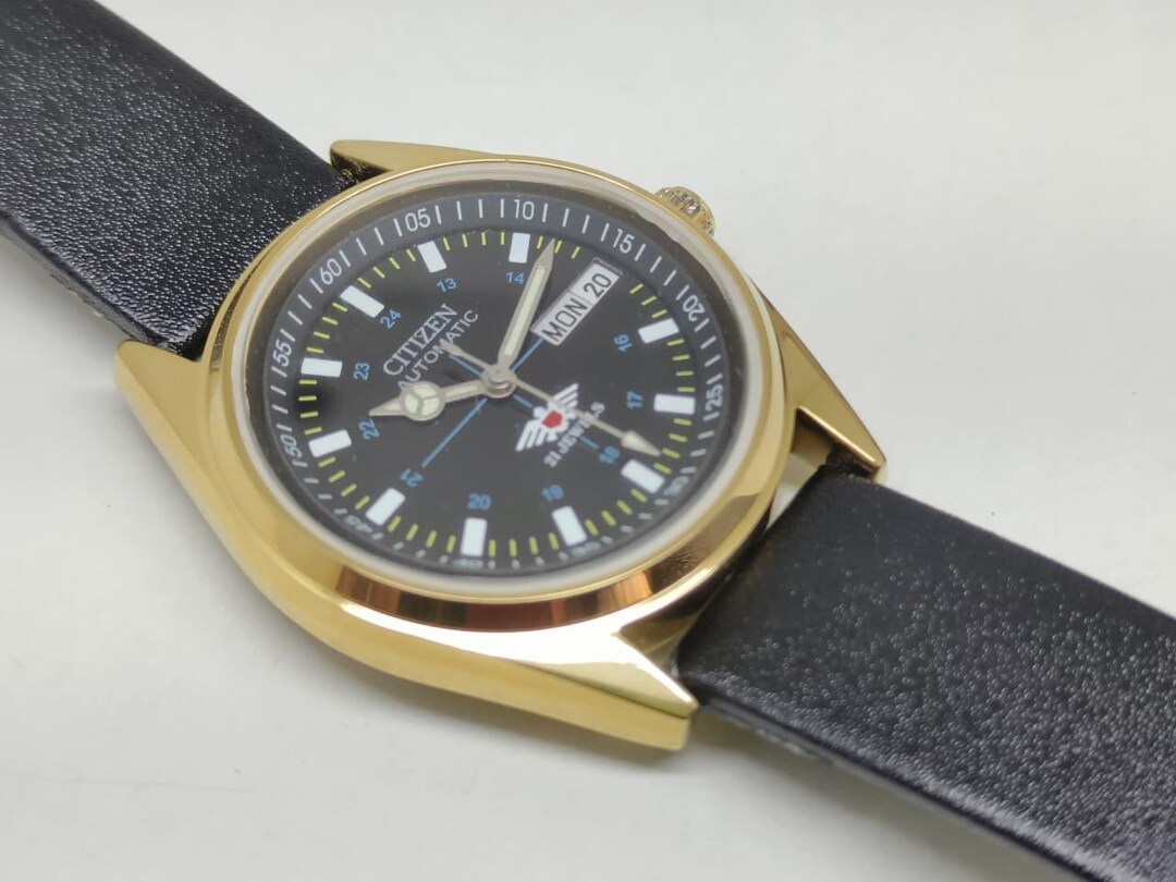 Vintage Citizen Automatic Watch, Black Colour Dial Day-date ...