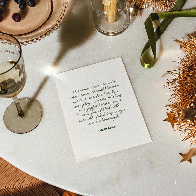 Handwritten Christmas Card, Holiday Card With Photo Template, Instant ...