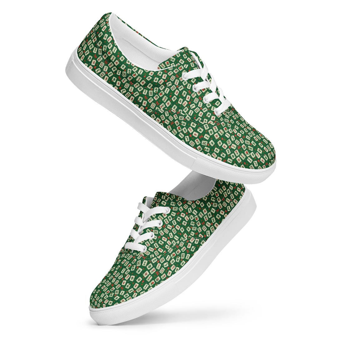 Holiday Mahjong (women’s Lace-up Canvas Shoes) - Etsy