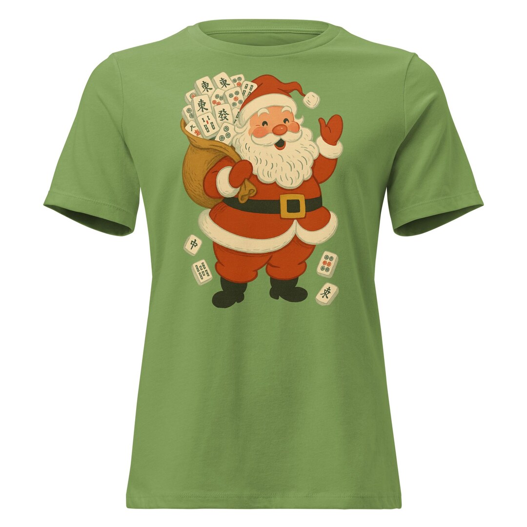 Vintage Santa With Mahjong Tiles (women's Tee) - Etsy