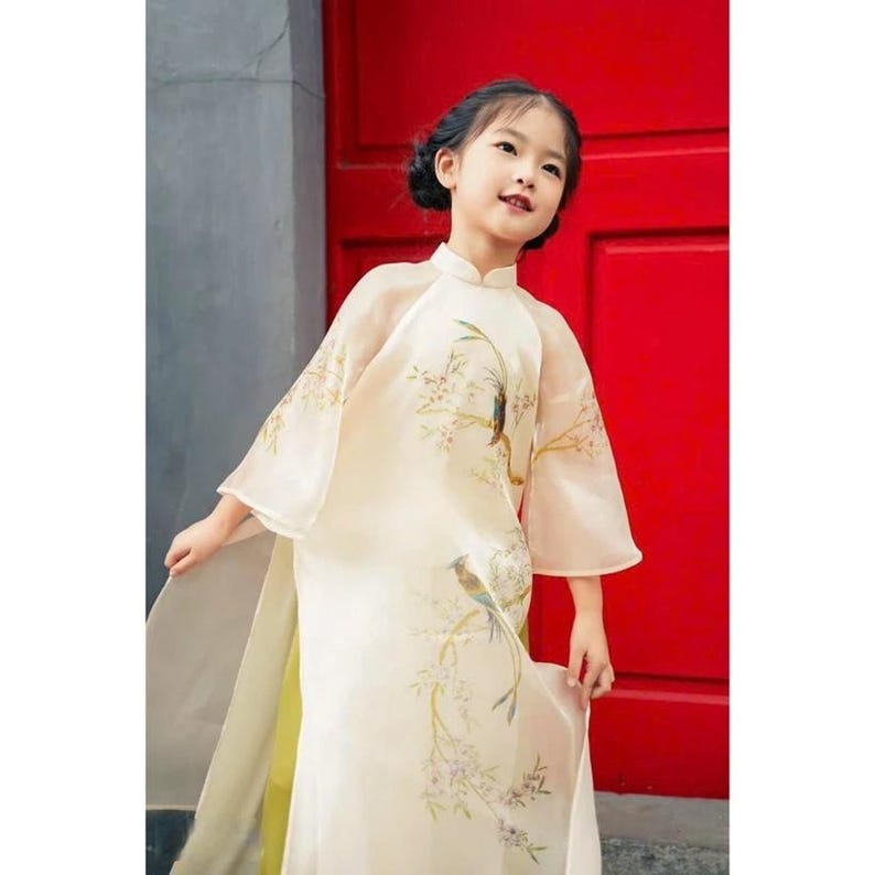 Matching Mother and Daughter Ao Dai – Modern Vietnamese Tet Dress, Four ...