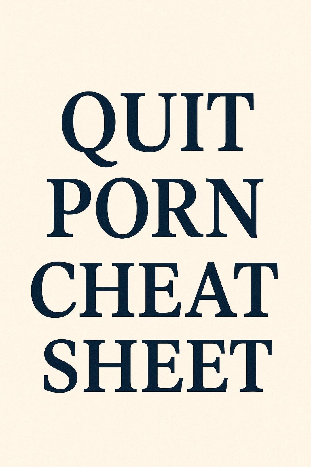 Quit Porn Cheat Sheet Etsy
