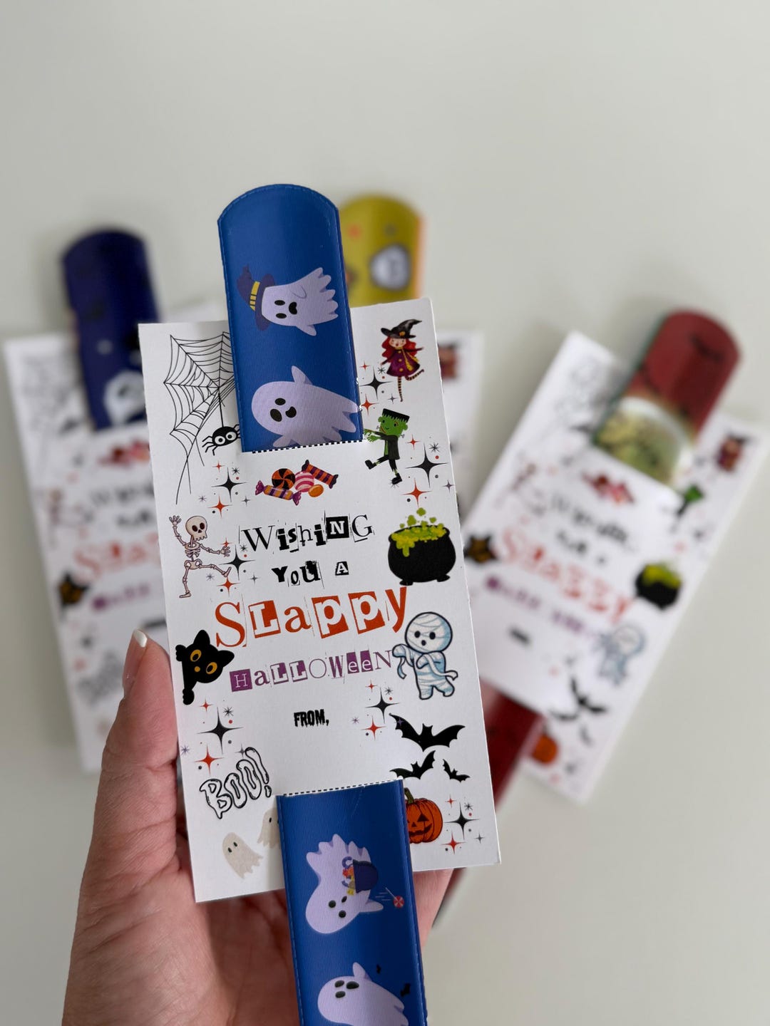 Slap Bracelets Halloween Tags – Printable Non-candy Favour for Kids ...