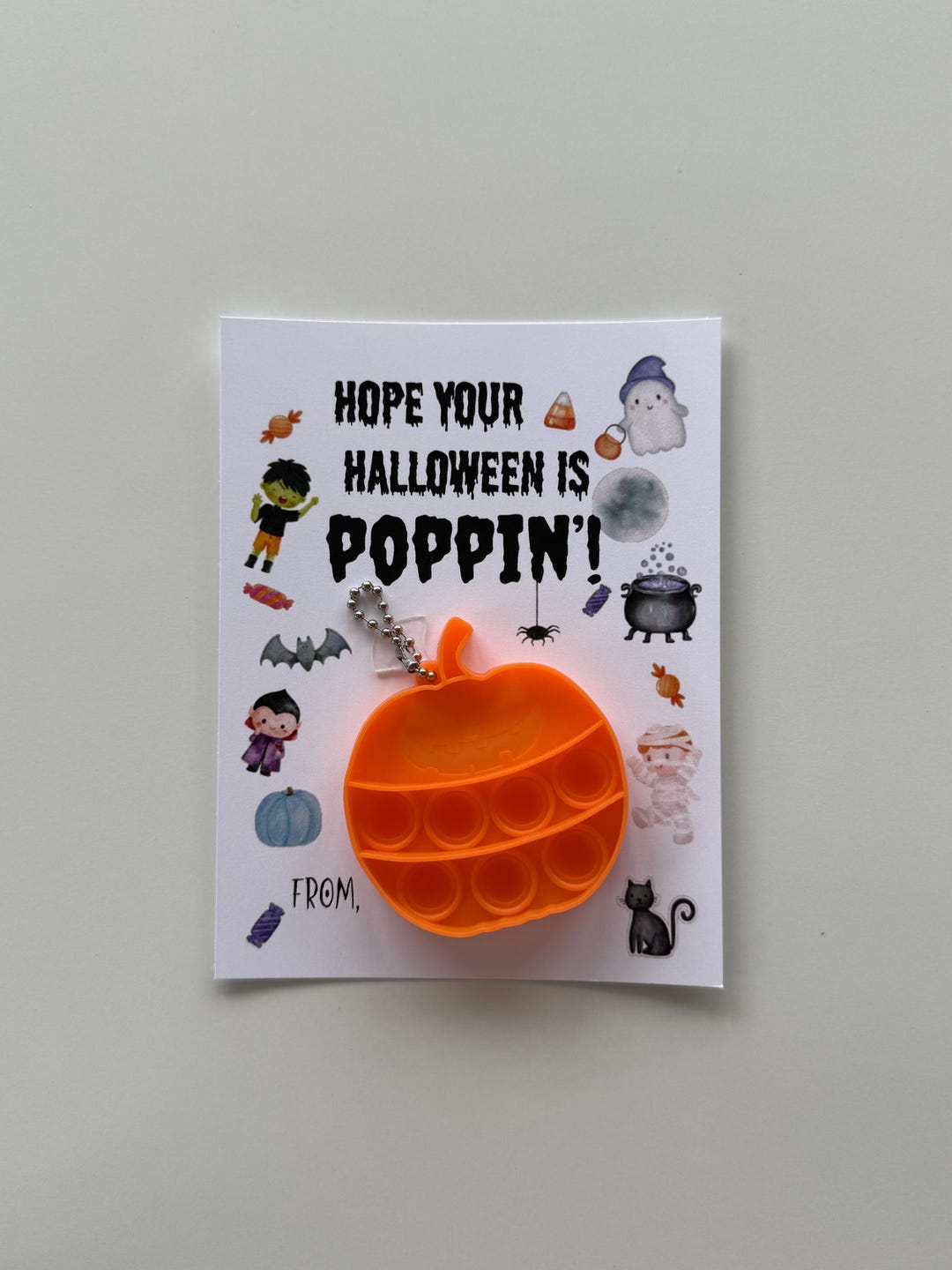 Halloween Pop It Favour Tags: Candy-free Printable Gift (digital ...