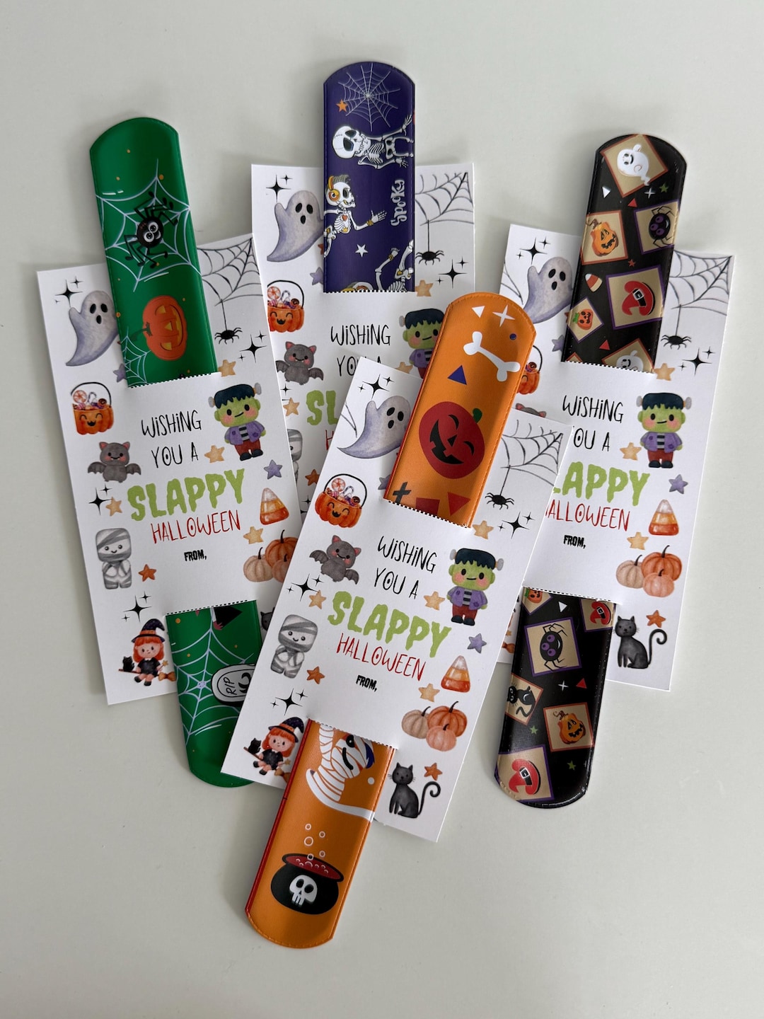 Slap Bracelets Halloween Tags – Printable Non-candy Favour for Kids ...