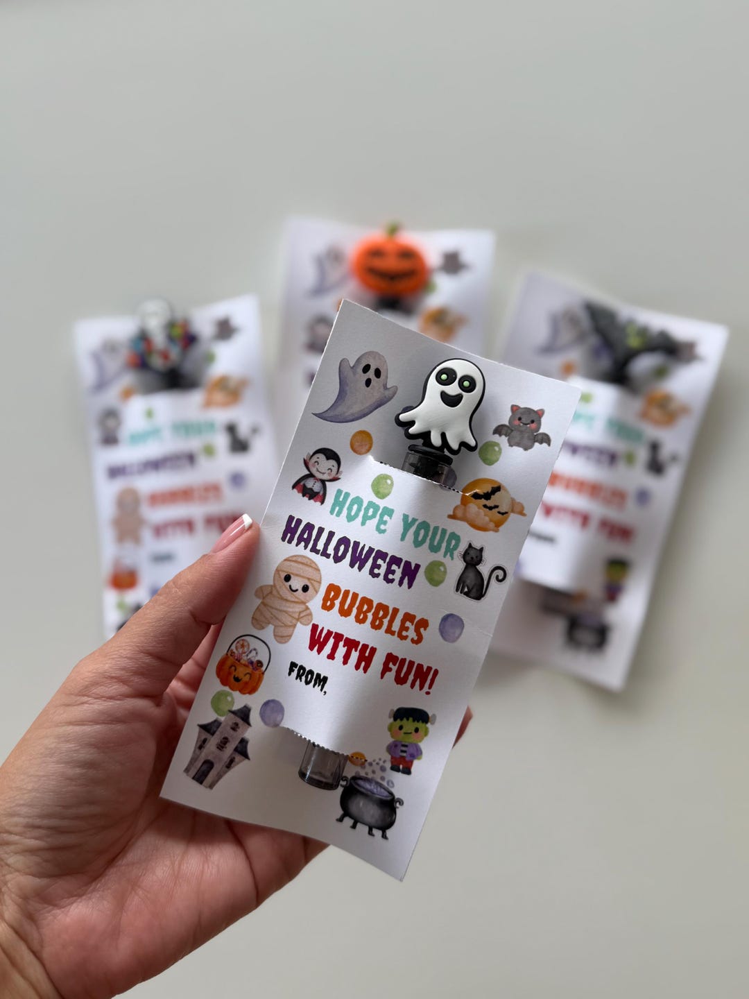 Halloween Bubble Favour Tags: Printable Classroom Gift (digital ...