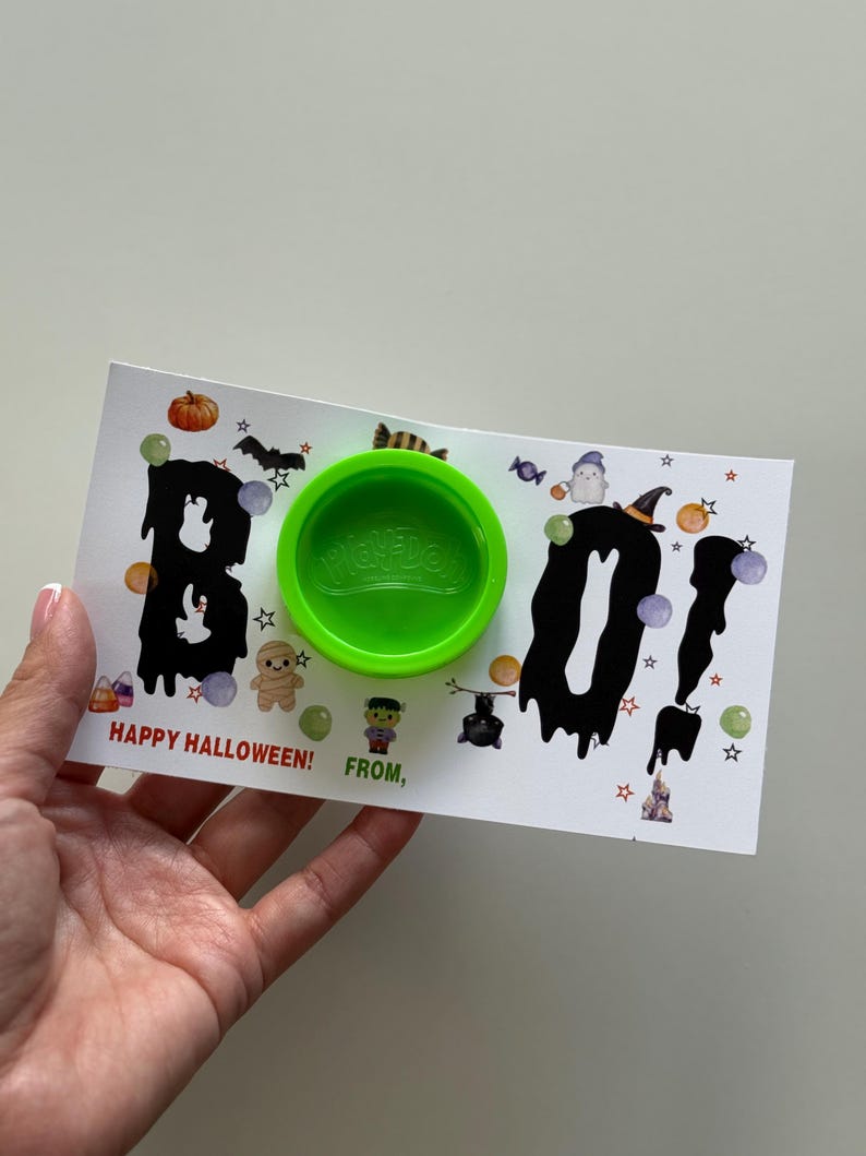 Play-doh Halloween Tag: Printable Trick or Treat Favour (instant ...