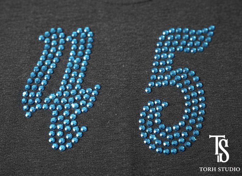 FULL RHINESTONE NUMBERS Svg Bundle | Script Font Bling Template ...