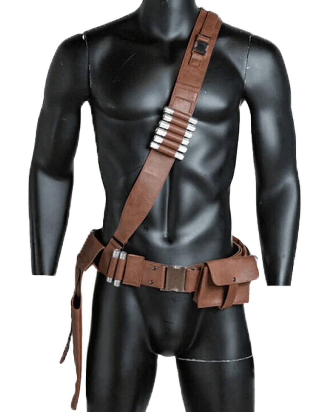 Star Wars Mandalorian Leather Belt & Shoulder Strap | Bounty Hunter ...