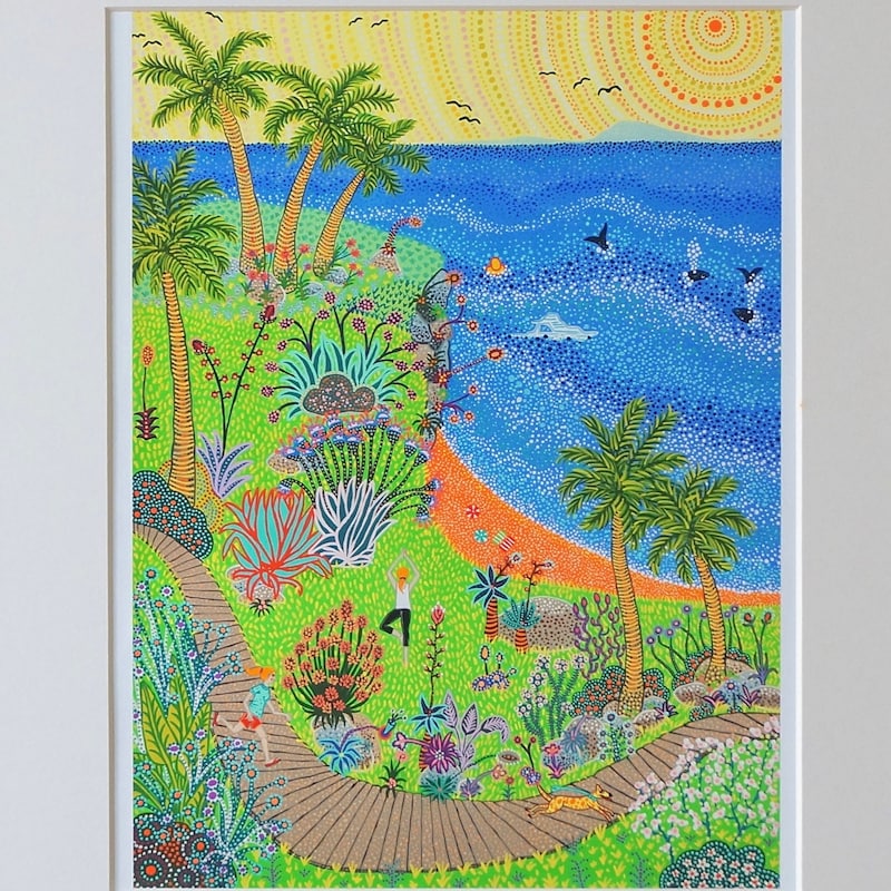 Beach Dot Art - Etsy