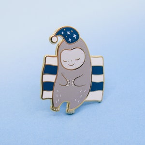 Bedtime Sloth Enamel Pin - Etsy