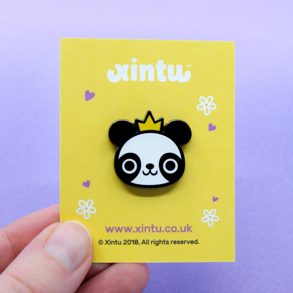 King Panda Enamel Pin - Etsy