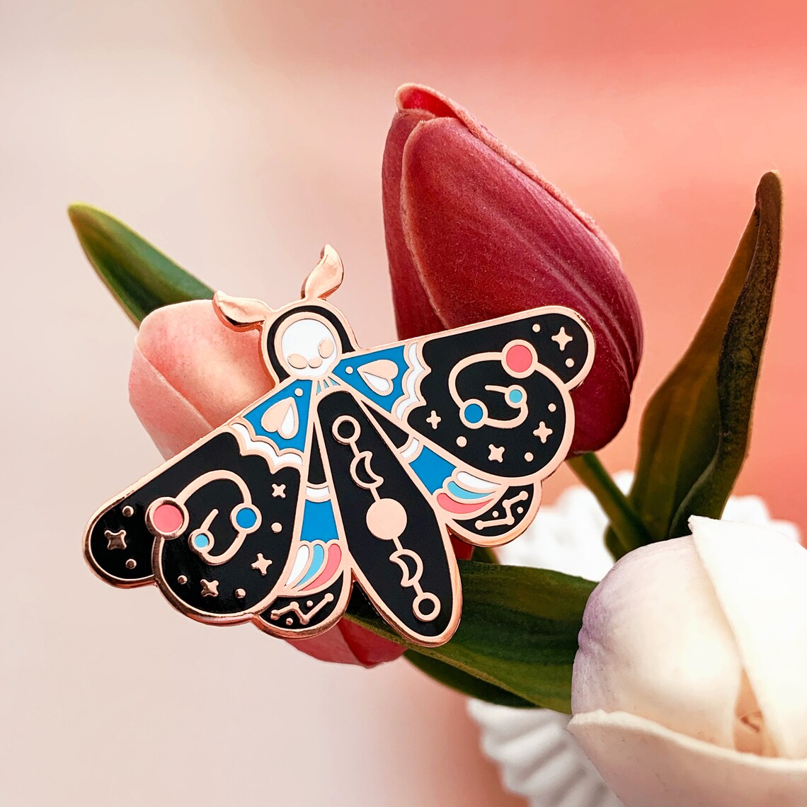 Blue Interstellar Moth Enamel Pin | Etsy