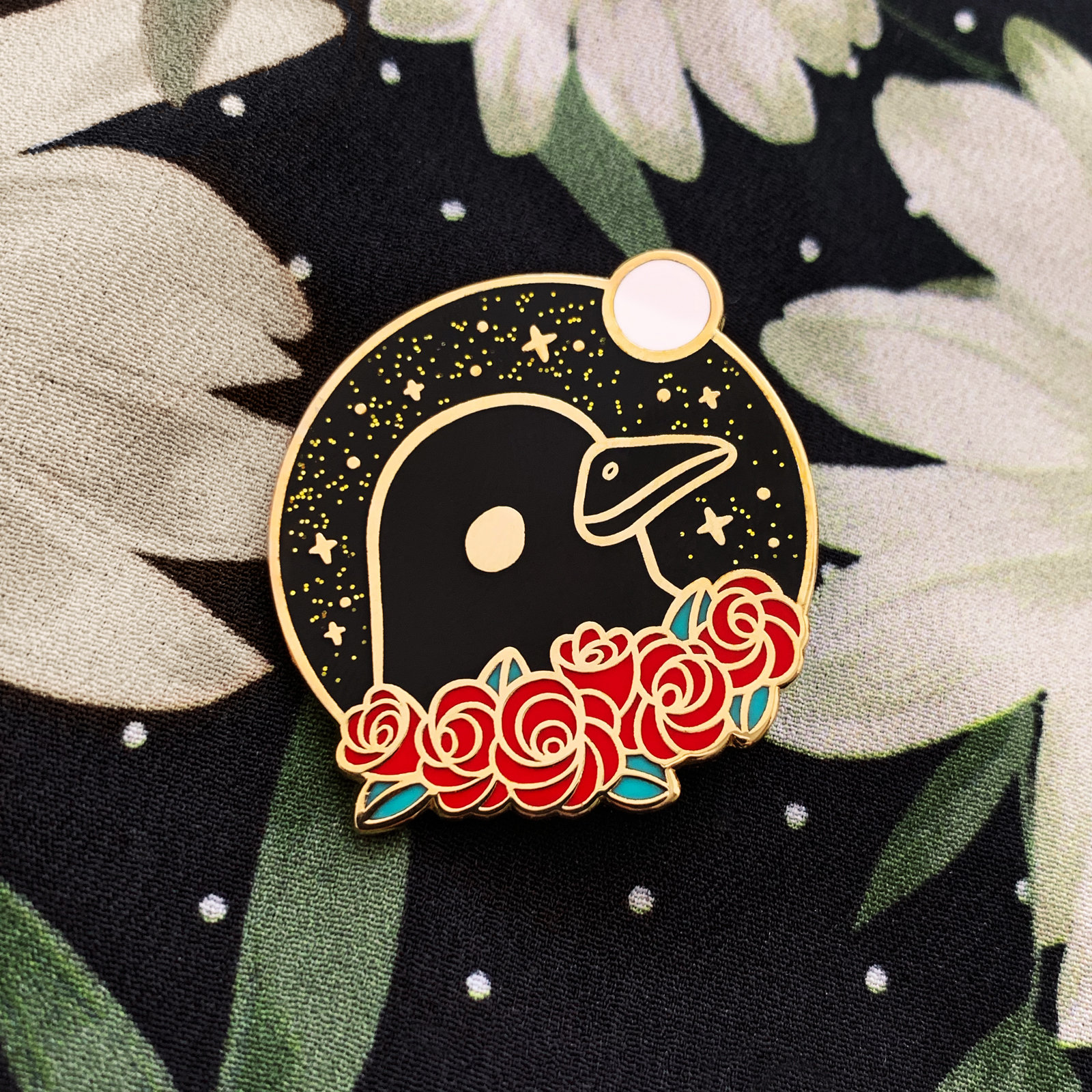 Raven Enamel Pin - Etsy