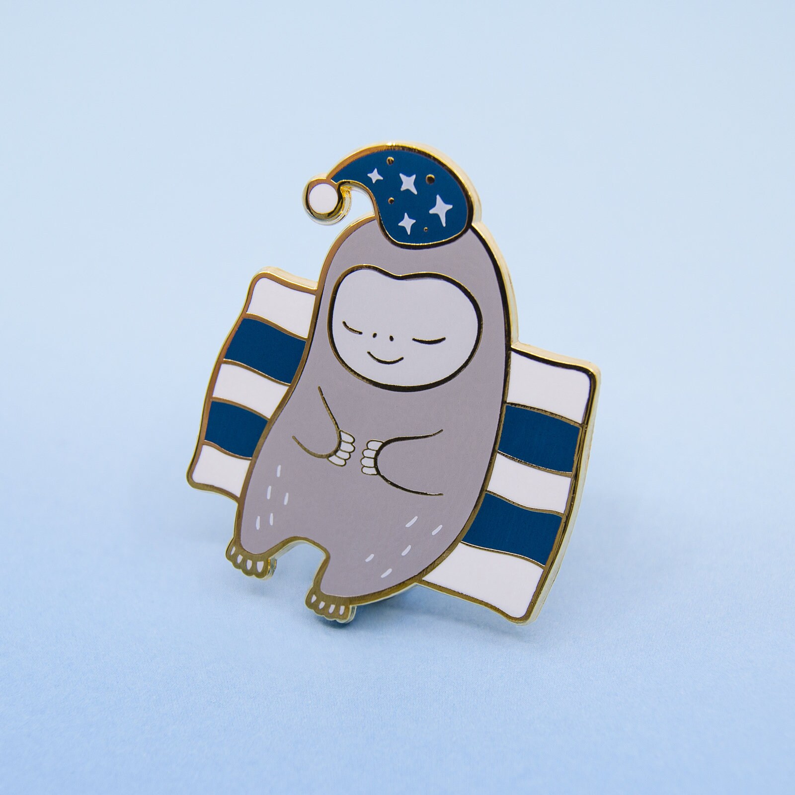 Bedtime Sloth Enamel Pin - Etsy UK