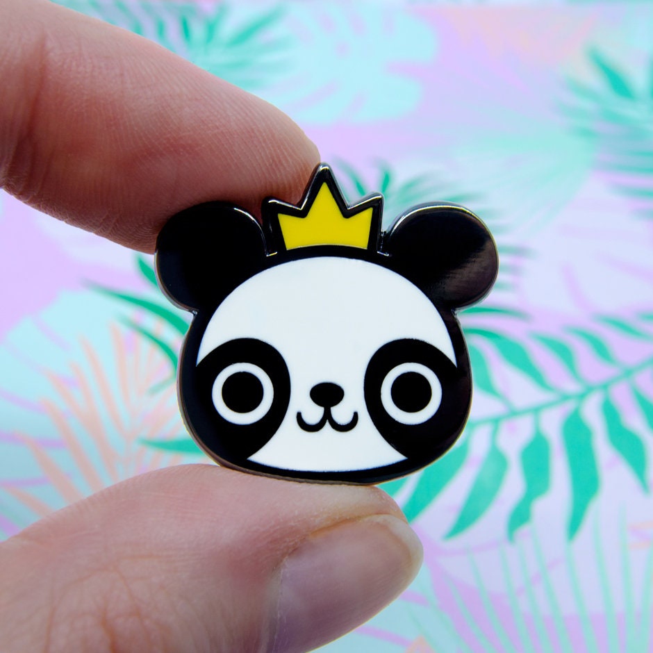 King Panda Enamel Pin - Etsy UK