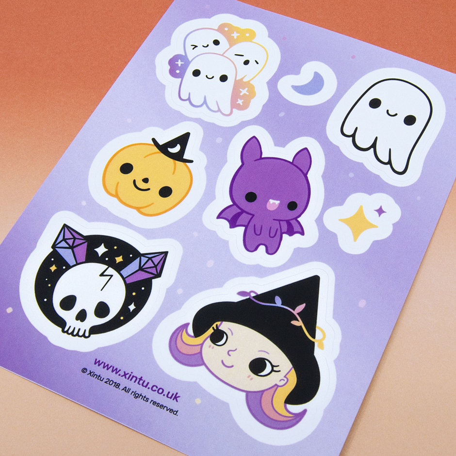 Creepy Cute Sticker Sheet - Etsy UK