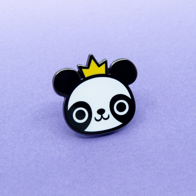 King Panda Enamel Pin - Etsy