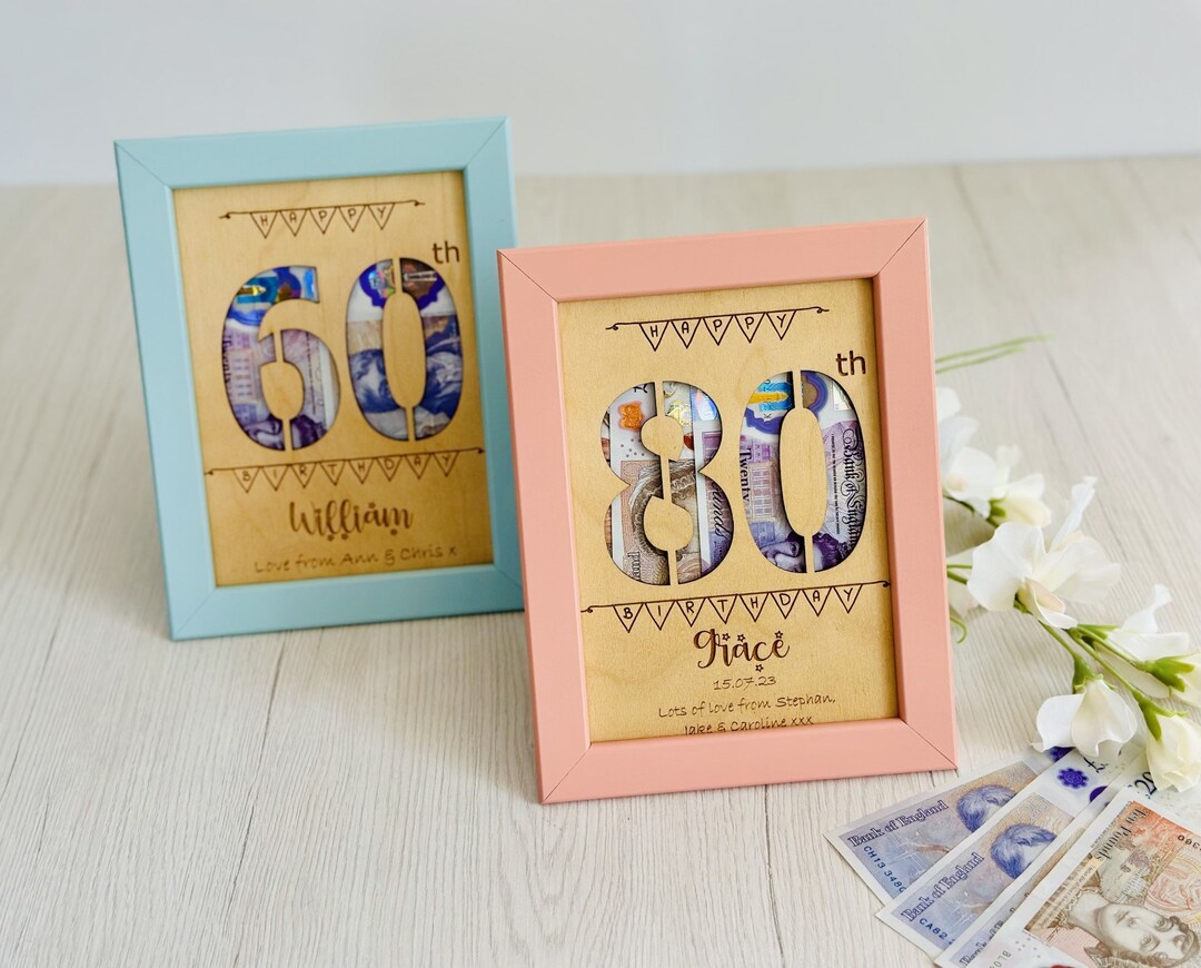 Custom Money Frames for Big Birthdays Personalised Money - Etsy