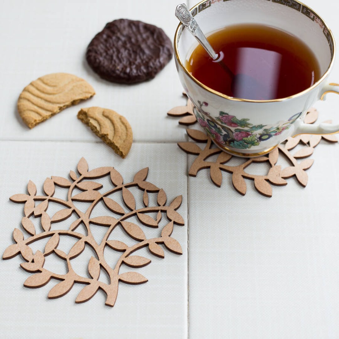 Entwined Wooden Coaster Set Kitchen Utensils Gift Wooden - Etsy