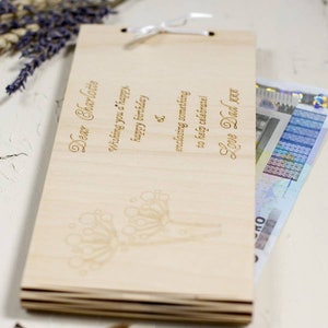 Personalised Wooden Money Gift Envelope - Wedding Envelope - Cash Gift ...