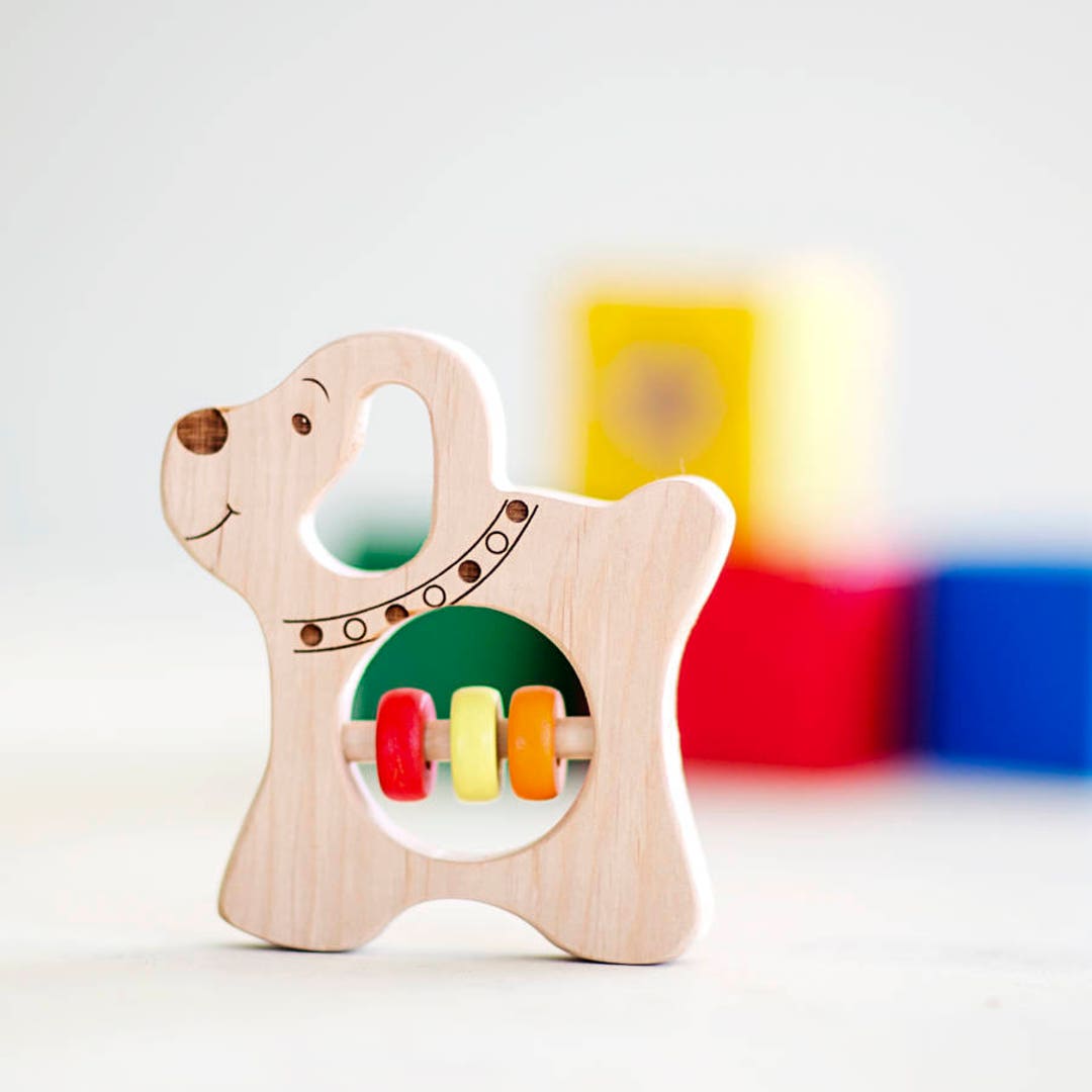 Eco Baby Rattle Poppy Dog - Etsy