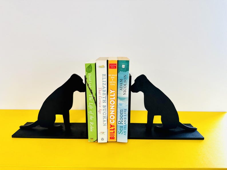 Golden Retriever Bookends, Pet Decor Gift for Dog Lovers, Pet Design ...