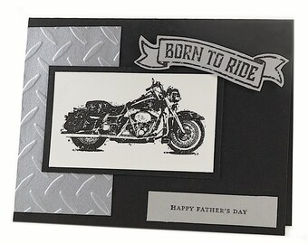 Fathers Day Card Motorcycle - Etsy