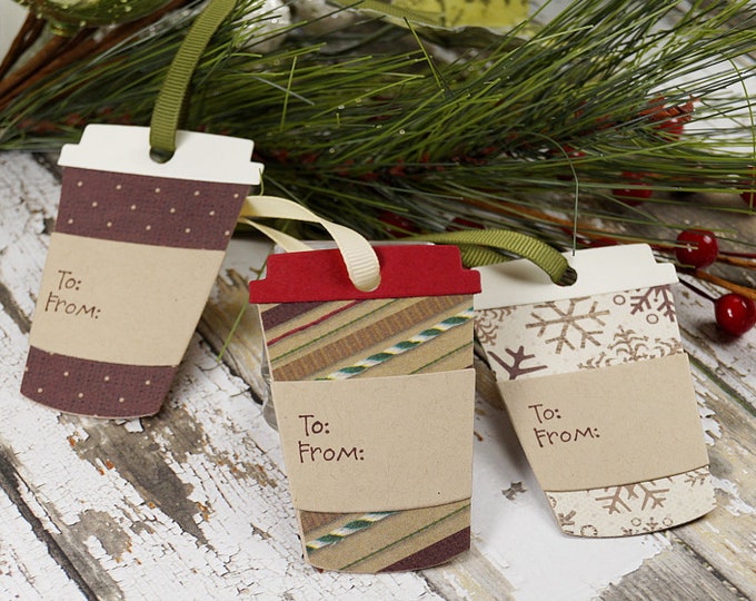 Coffee Tags Handmade, Christmas Gift Tags, Holiday Tags - Etsy