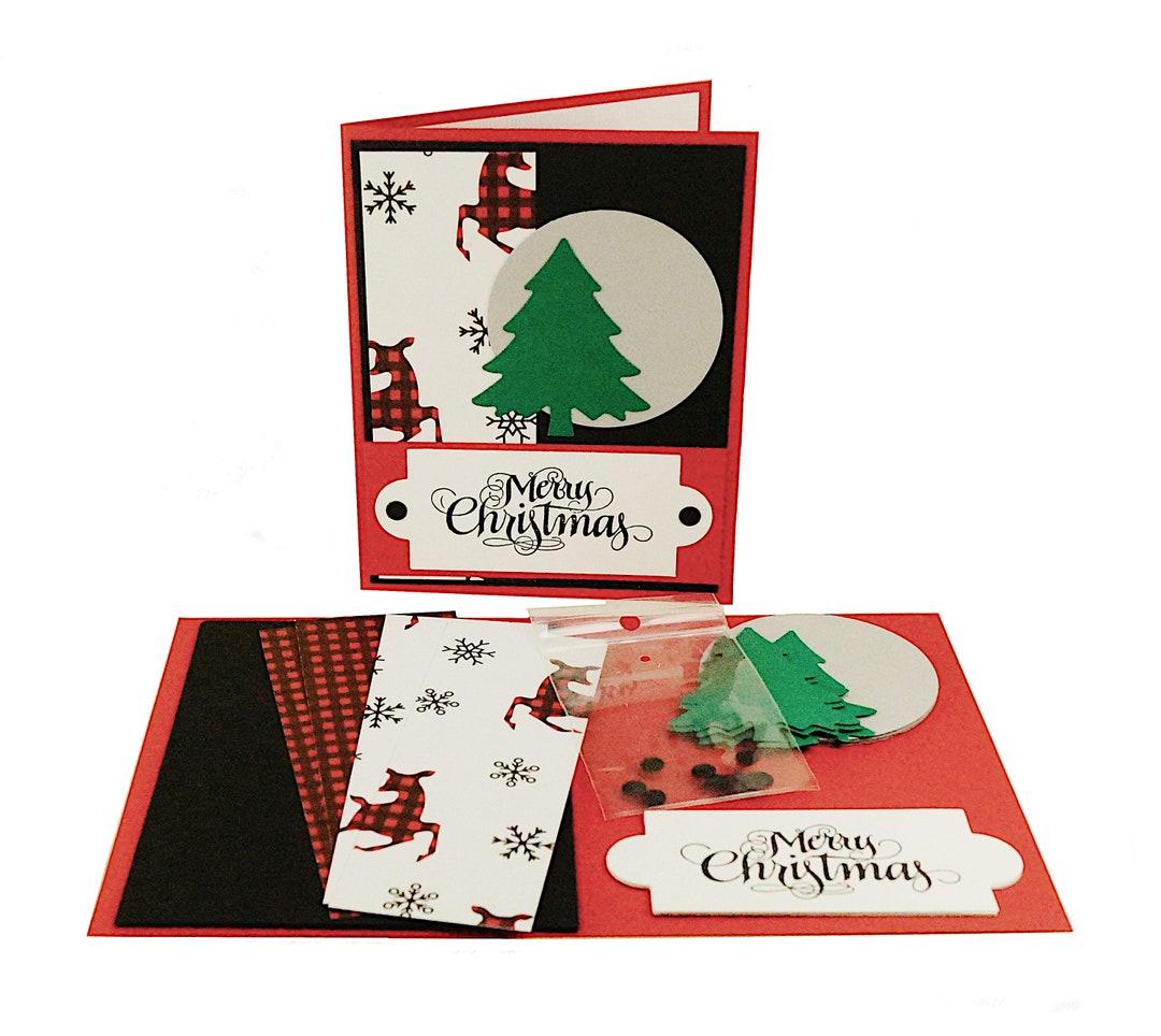 Christmas Card Making Kit, Diy Card Kit, Craft Kit for Adults, Set of 5 ...