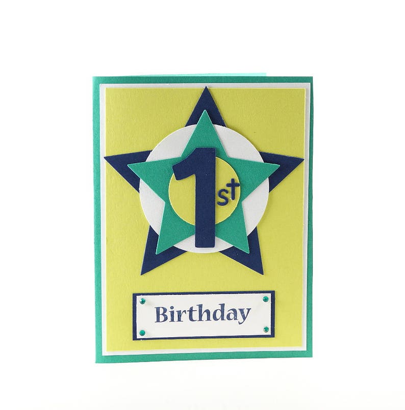 First Birthday Card Homemade One Year Old Hand Stamped Etsy First Birthday Card Homemade One Year Old Hand Stamped Etsy