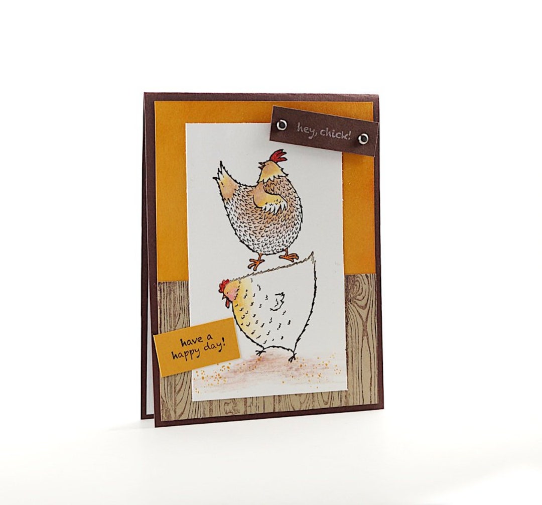 Chicken Card, Handmade Greeting Card, Thinking of You Card, Friend Card ...