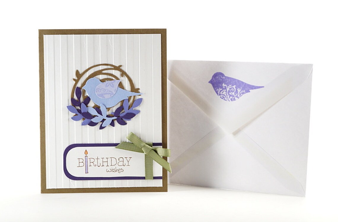 Bird Birthday Card Homemade Cards Nature Cards Birthday | Etsy