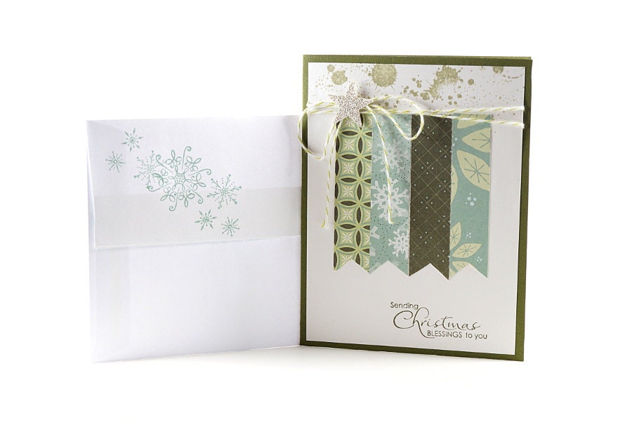 Happy Holiday Cards, Christmas Card Pack, Hand Stamped Cards, Family ...