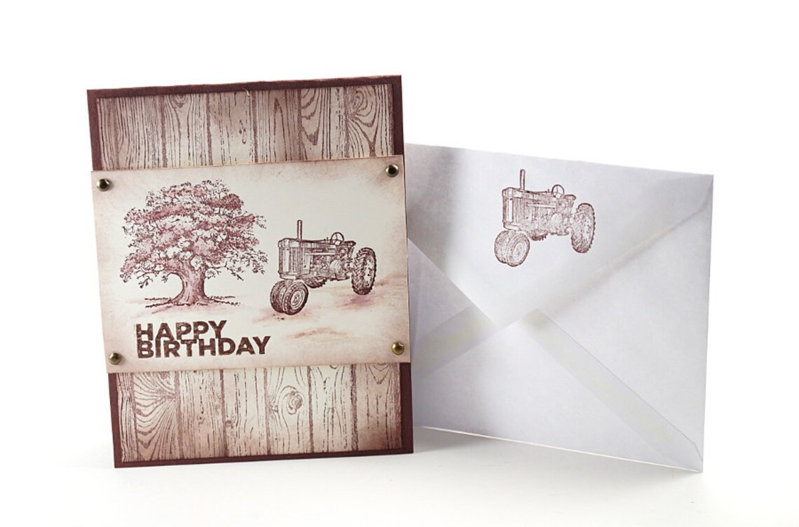 Farm Birthday Card, Country Card, Tractor Birthday Card, Happy Birthday ...