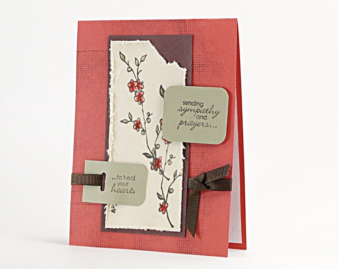 Handmade Sympathy Cards Condolence Card Flower Sympathy - Etsy