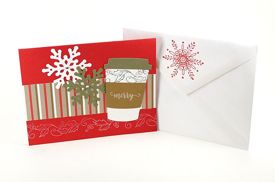 Merry Christmas Greeting Card Homemade Christmas Cards | Etsy