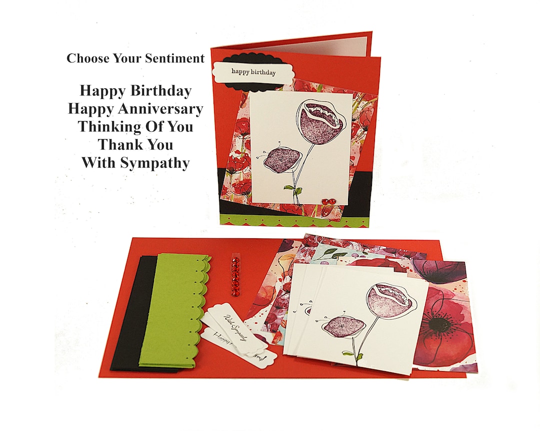 Birthday Card Making Kit, Craft Kit for Adults, Hand Made Greeting ...